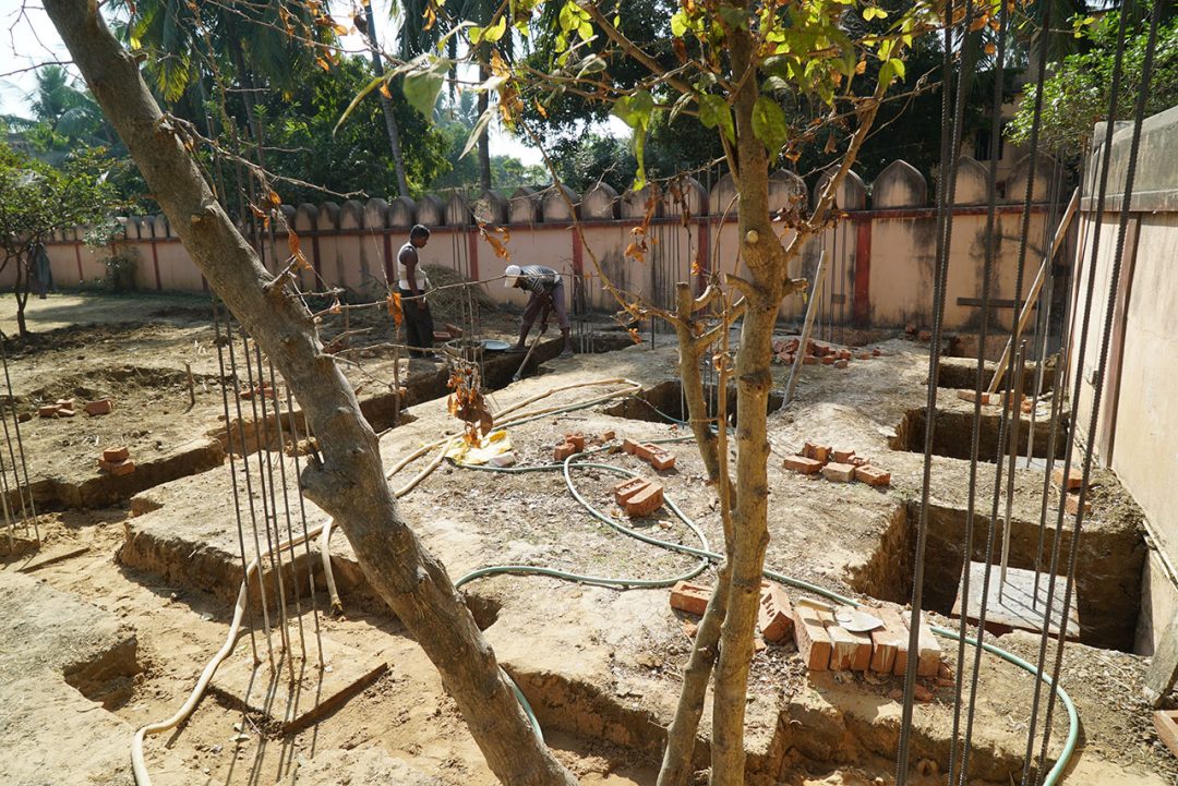 Building a New Goshala for the Ashram Cows