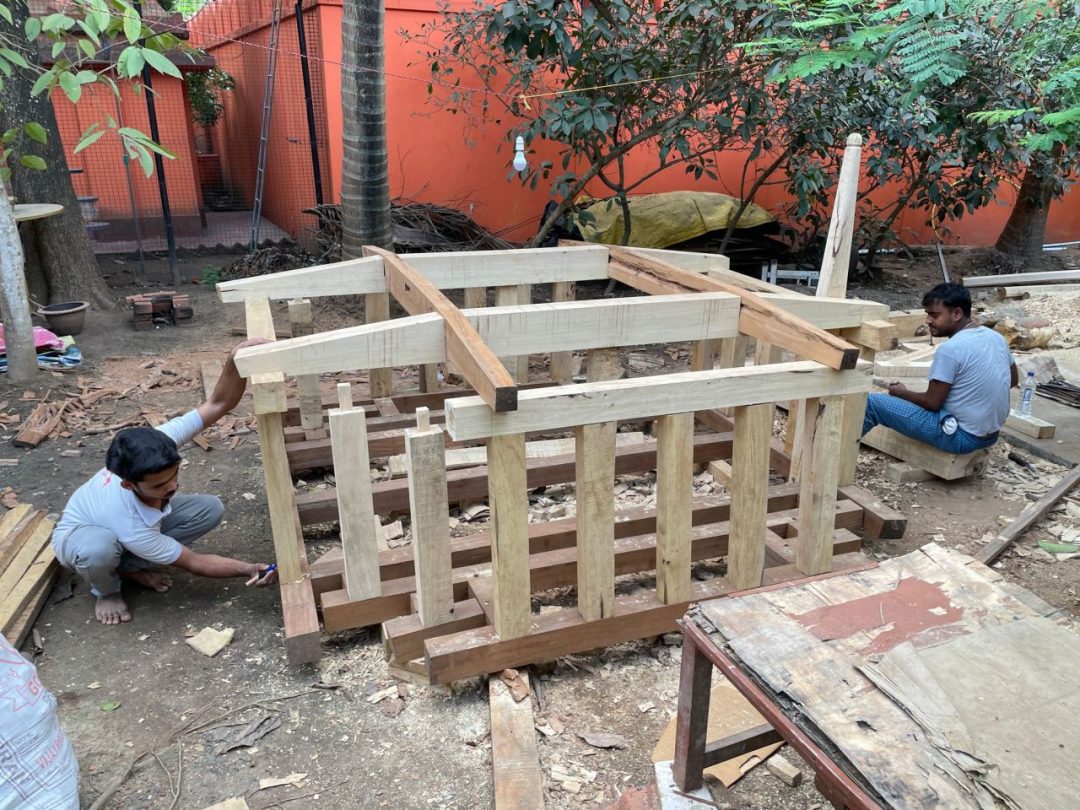 Building a New Temple Chariot for Ratha Yatra at Our Jagannatha Temple