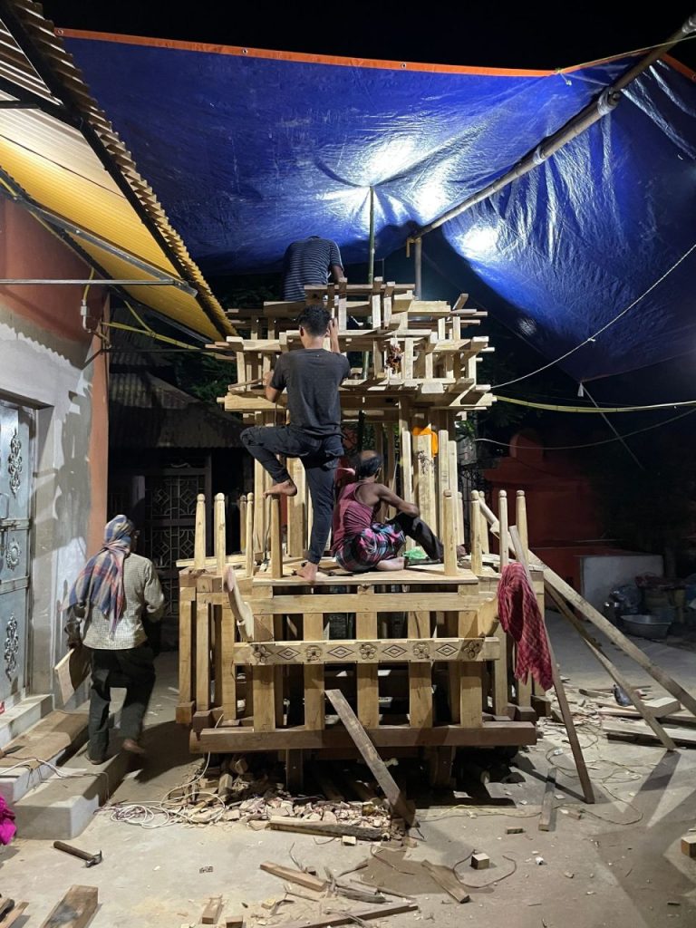 Building a New Temple Chariot for Ratha Yatra at Our Jagannatha Temple