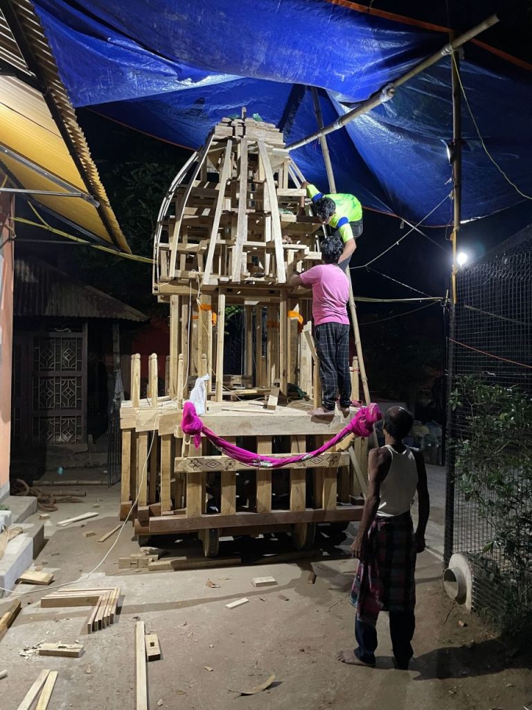 Building a New Temple Chariot for Ratha Yatra at Our Jagannatha Temple